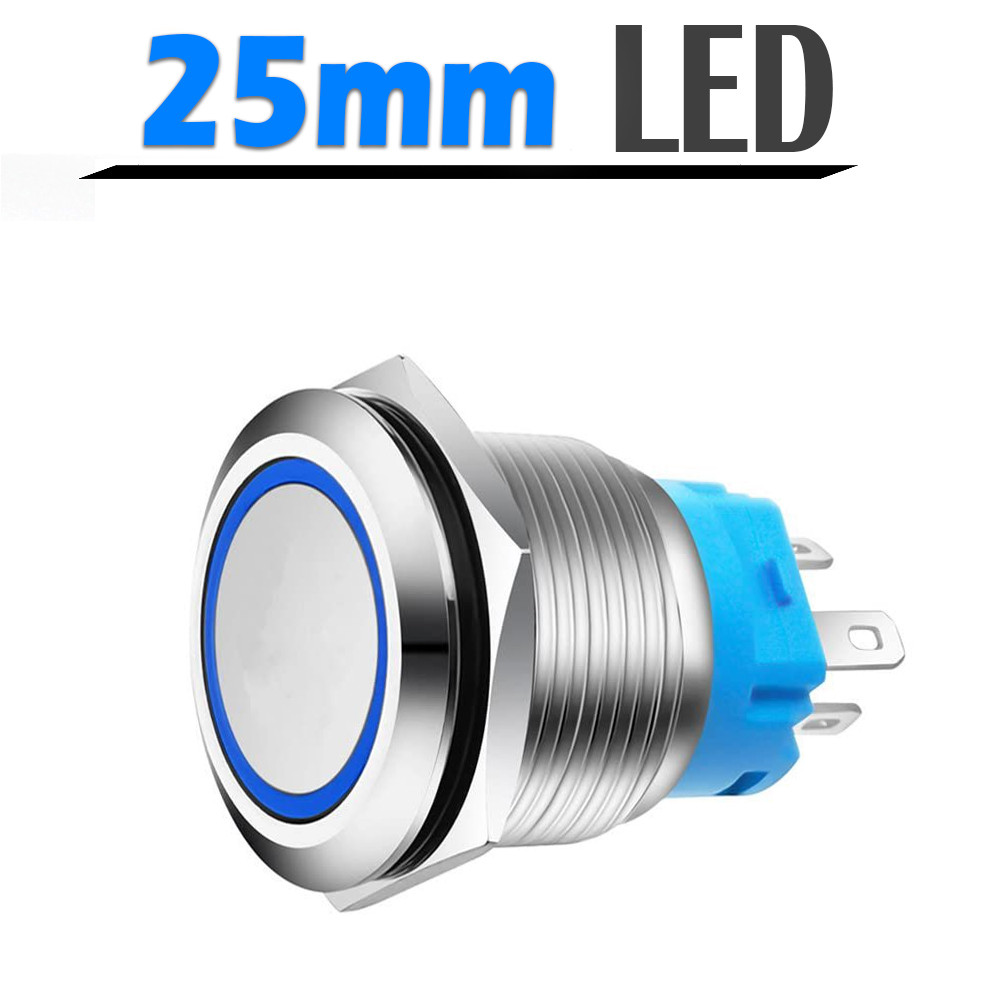 25mm Self-locking Push Switch Button, on off Status Hold Button with ...