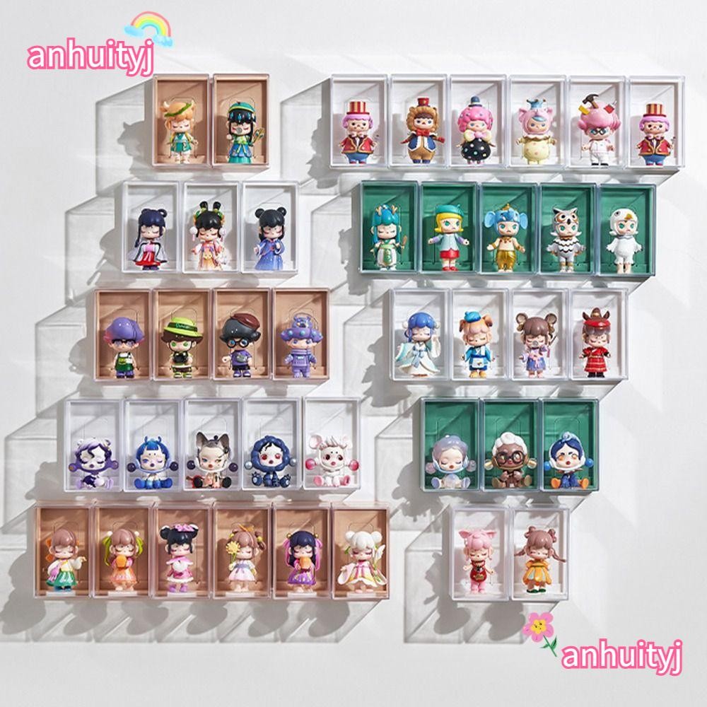 LANJ Doll Acrylic Box, Inserting Cards Cute Colored Model Box, Fashion ...