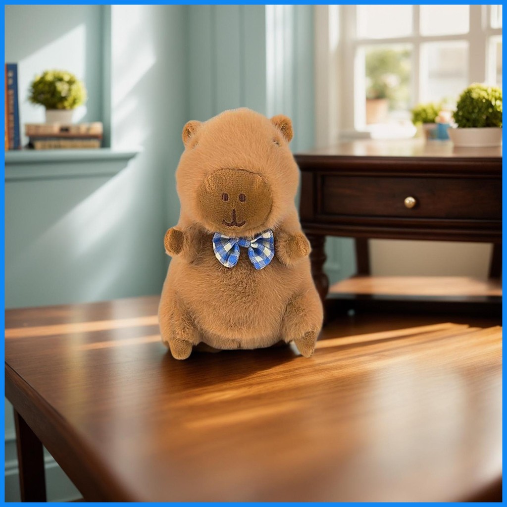 Capybara Plush Pillow Soft Hugging Capybara Pillow With Bow Adorable ...