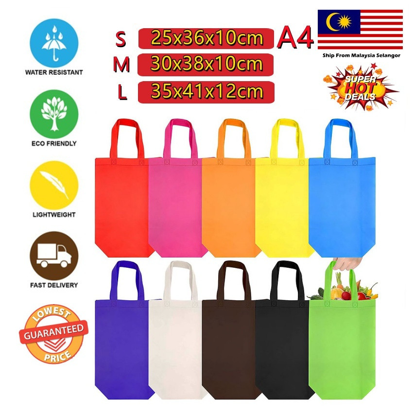 AGM Murah Beg Kain A4 Size Plain Non Woven Bag Eco Friendly Reuseable ...