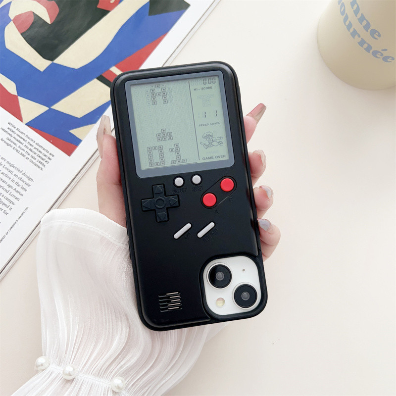 The New Black White Screen Gaming Phone Case For IPhone 15 14 13 12 11 ...