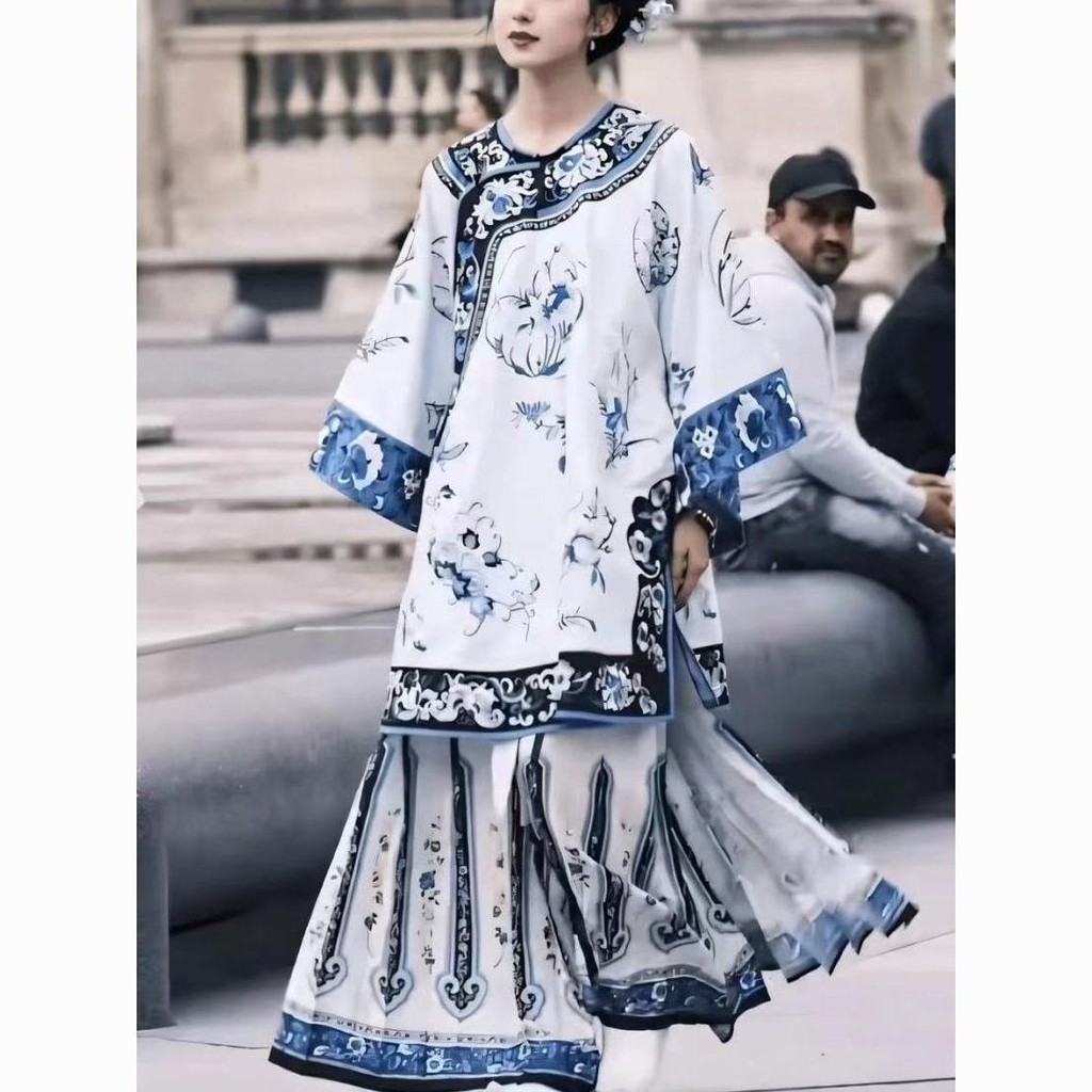 Checkered Flag Costume Qing Dynasty Costume Qing Dynasty Costume Qing ...
