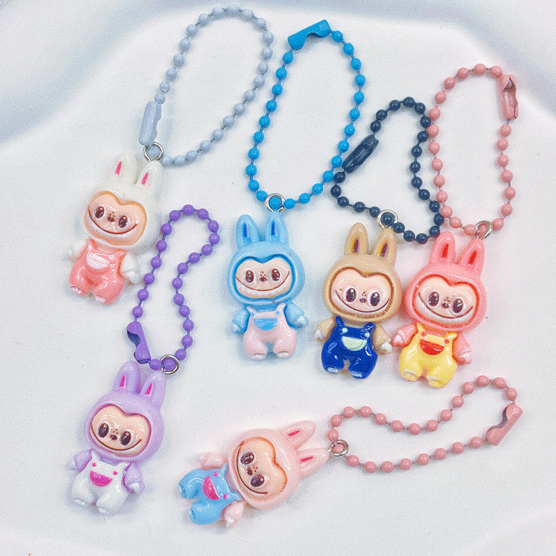 Creative Labubu Keychain Small Bag Pendant Cute Kids Key Chain Small ...