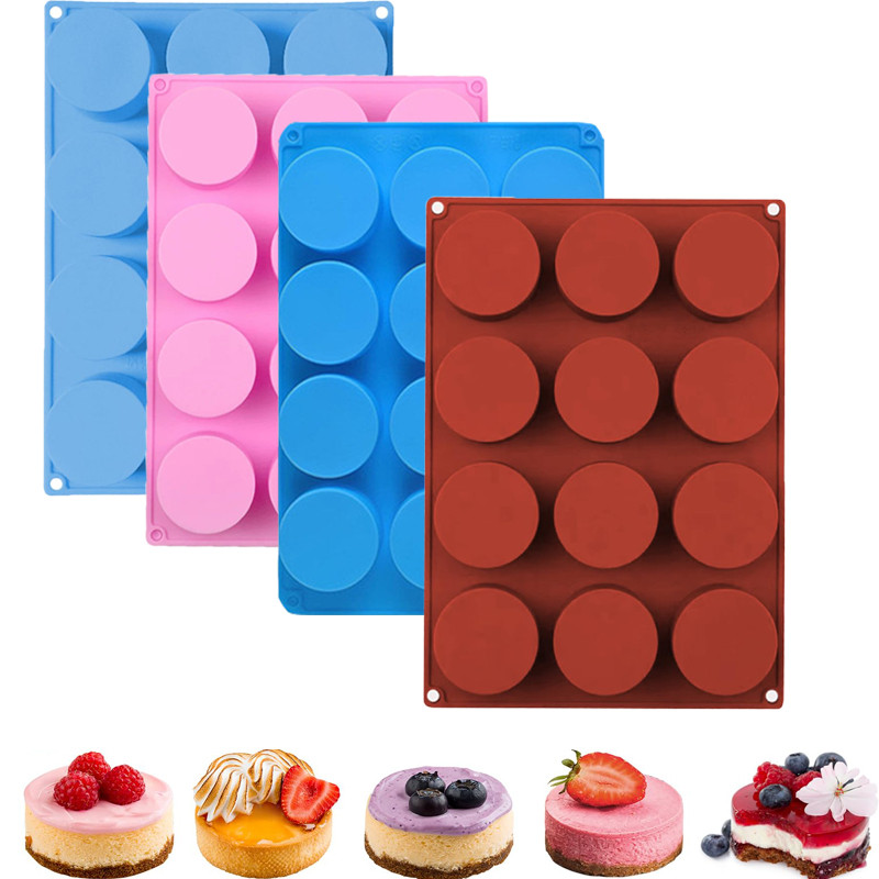 Oreo Cookie Chocolate Silicone Mold, 12-Cavity Round Cylinder Oreo ...