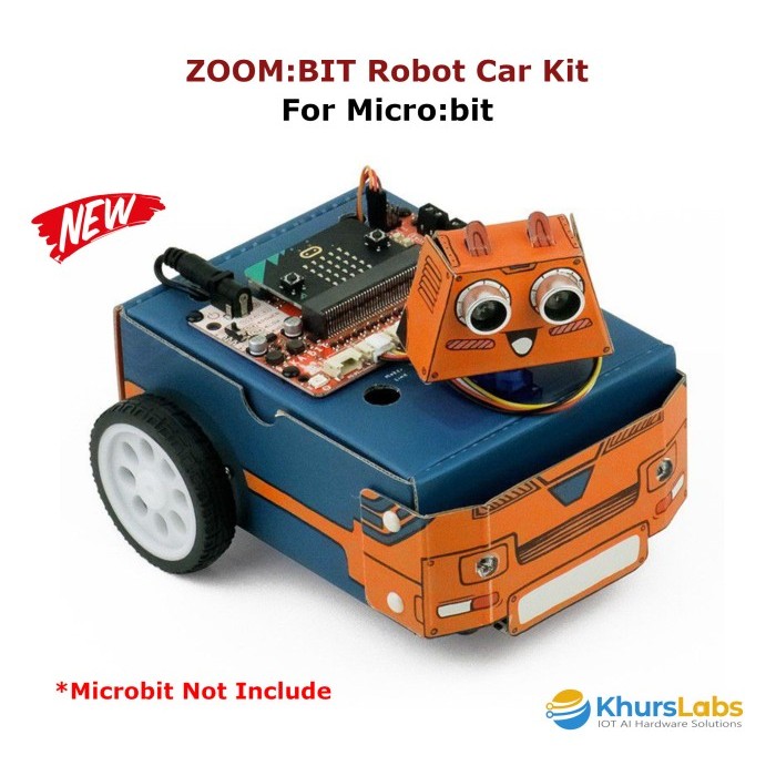 Or99 ZOOM:BIT Robot Car Kit for micro:bit Support Microbit V1 and V2 ...