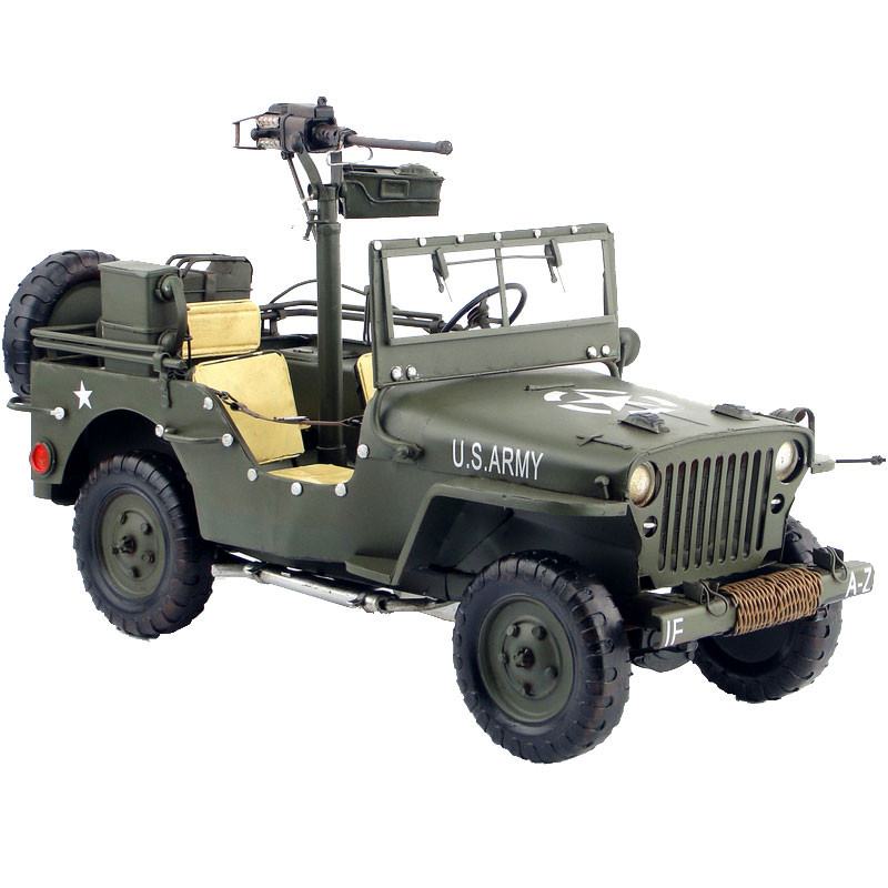Retro Iron Military Vehicle Model World War II US Army Willis Jeep Fine ...