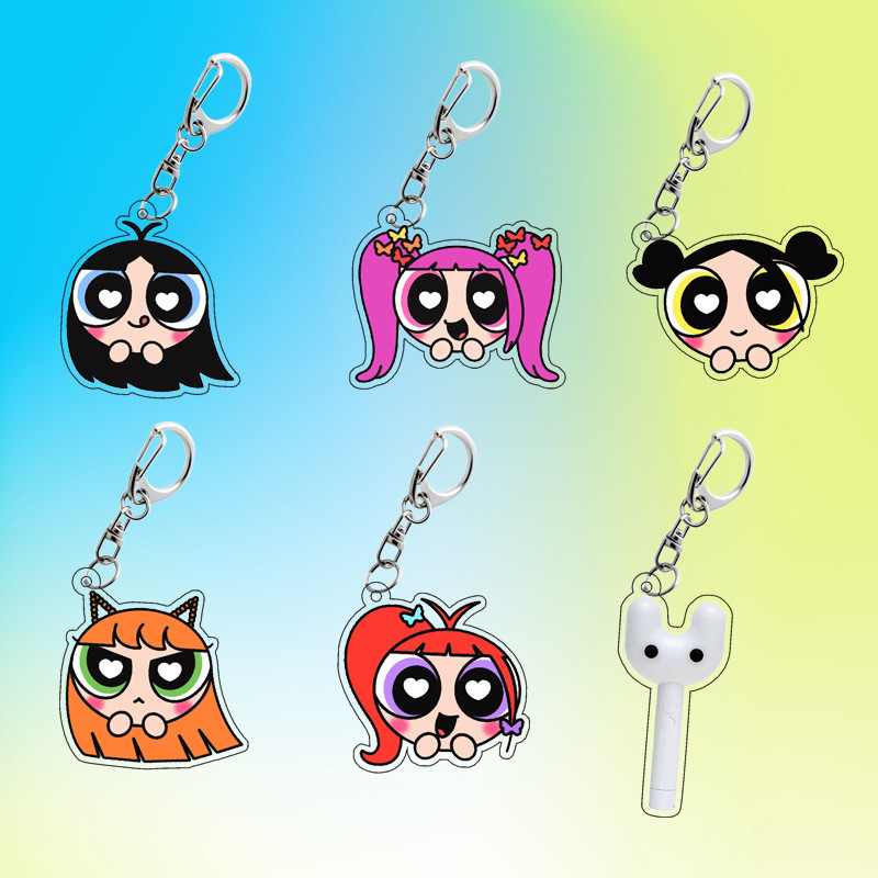 NEWJEANS Keychain Bag Pendant Cartoon The Powerpuff Girls Season ...