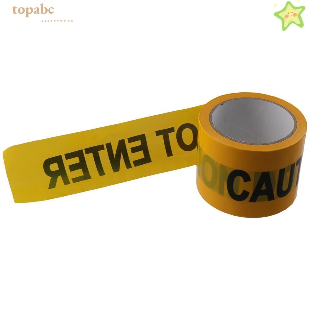 TOPABC Yellow Caution Tape Roll, 7.5cm*100m Safety Barrier Hazard ...