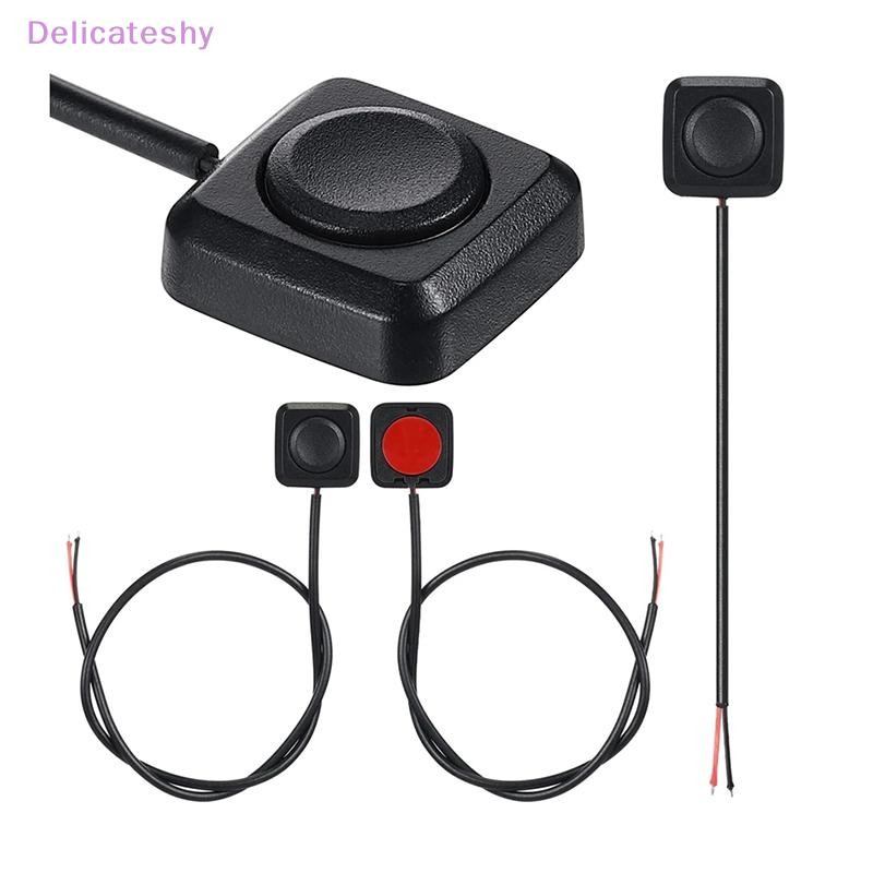 Delicateshy 1Pc Momentary Push Button On Off Switch Black Plastic 12V ...