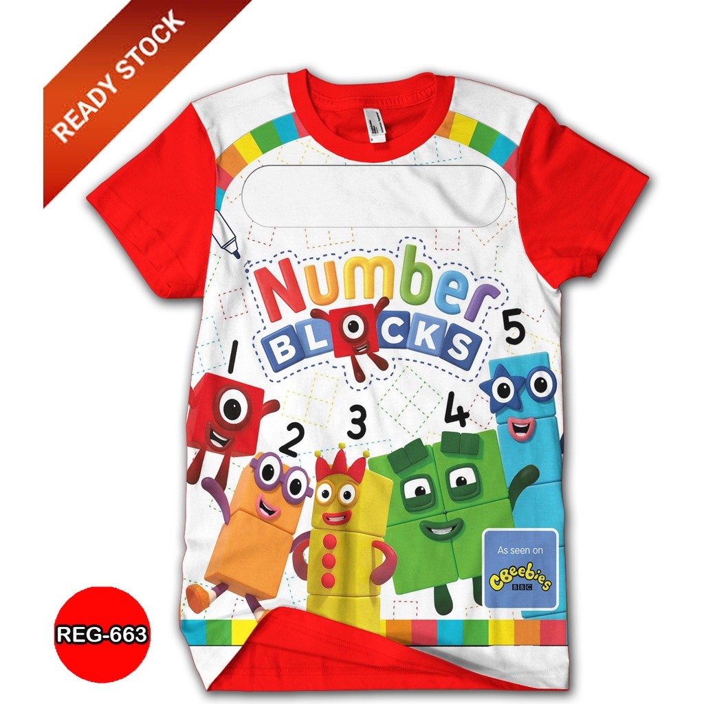 Numberblocks T-Shirt For Children Number blocks Printing 3D REG-663 ...
