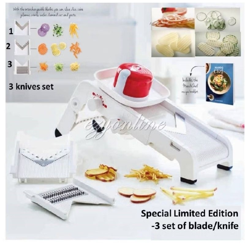💖💖 Tupperware Mando Chef (Special Edition 3 Blades) | Shopee Malaysia