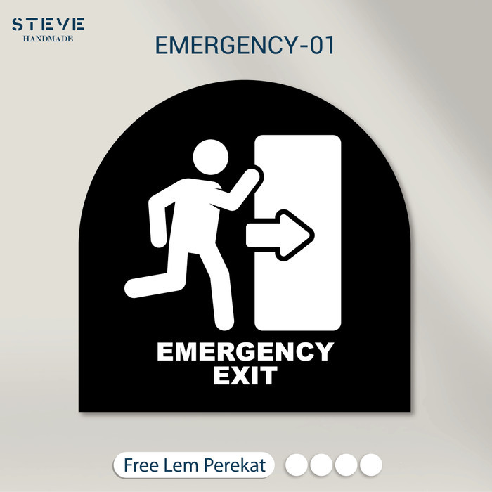 Emergency Exit Board | Emergency Door Sign Board Acrylic Label Sign ...