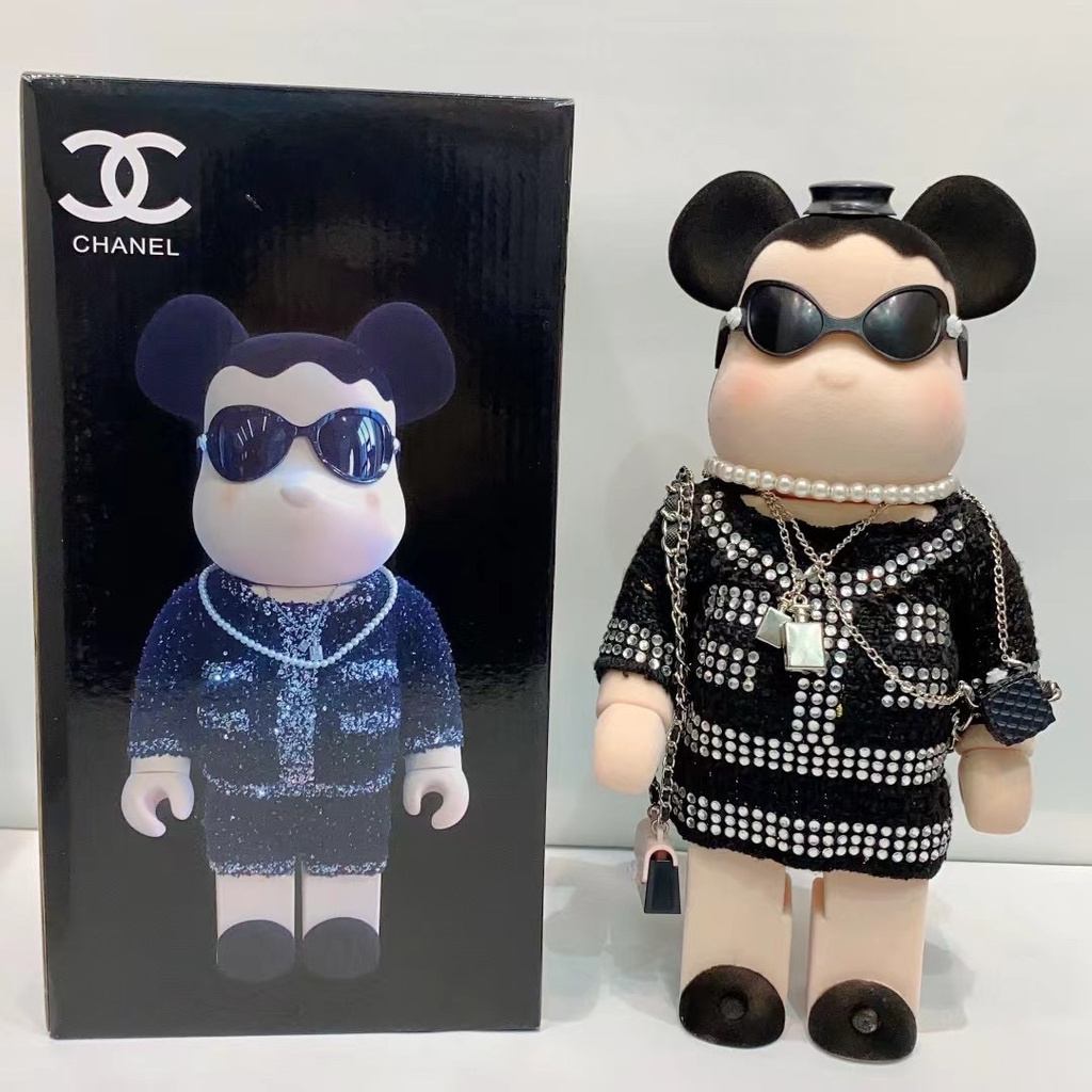 Bearbrick 400% Violent Bear Building Block Bear Trendy Ornaments Black ...