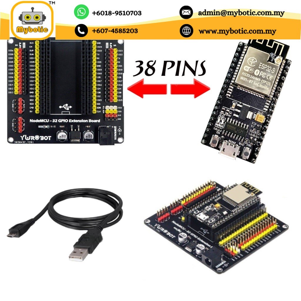 ESP32S 38 PINS (CH340) ESP-WROOM-32 ESP-32S DEVELOPMENT BOARD WIFI ...