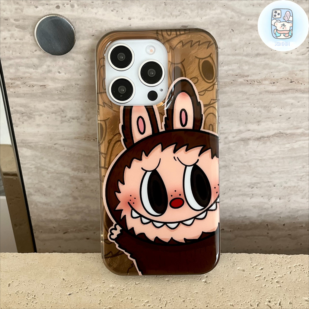 NEW LARGE SCREEN CARTOON LABUBU PHONE CASE FOR IPHONE 16 15 14 13 ...