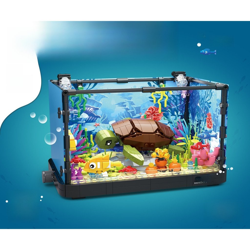 Sepadan dengan Lego tetamu 7023 blok bangunan akuarium dunia bawah laut ...