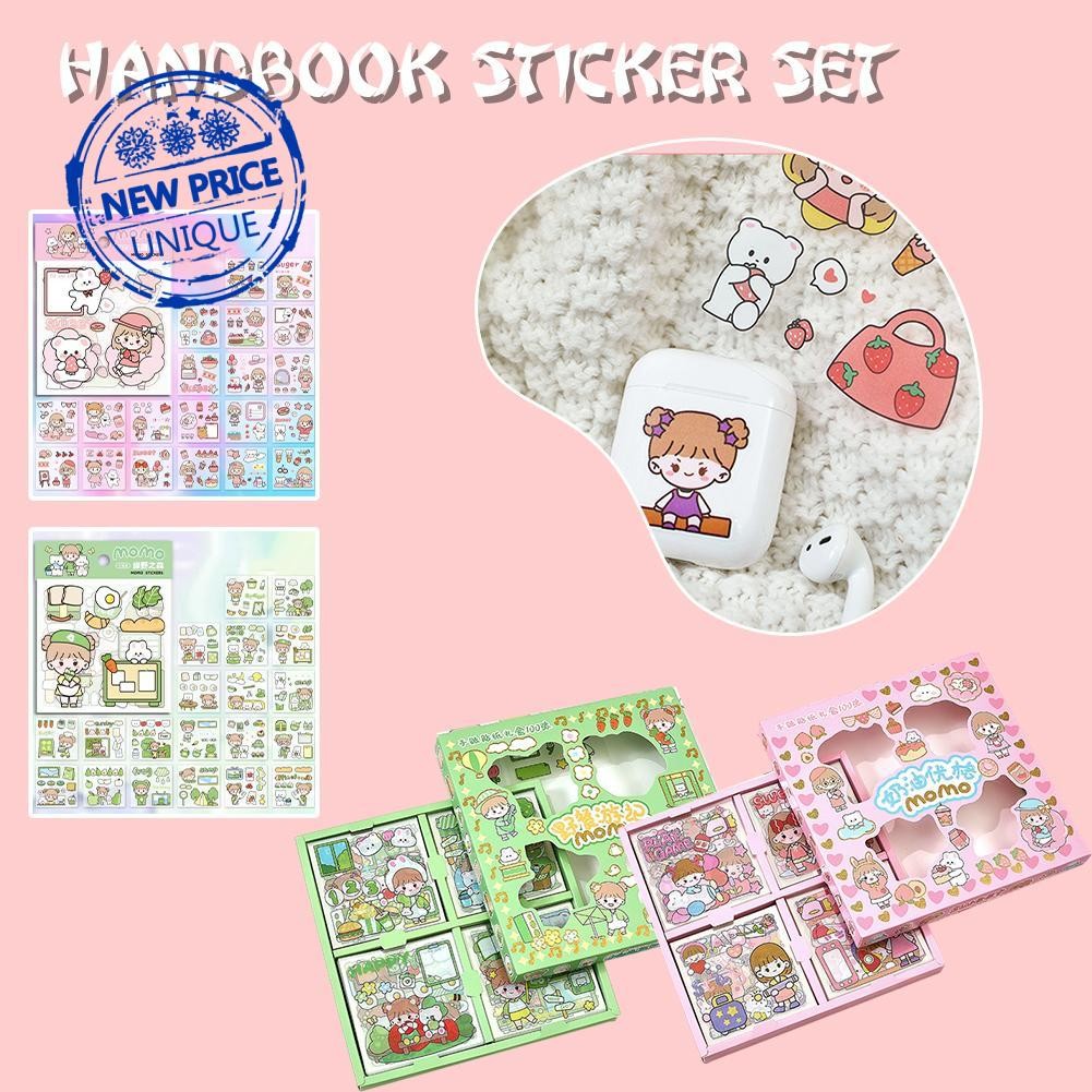 New Products Handbook Sticker Gift Box Spree Cute Girl Stickers ...