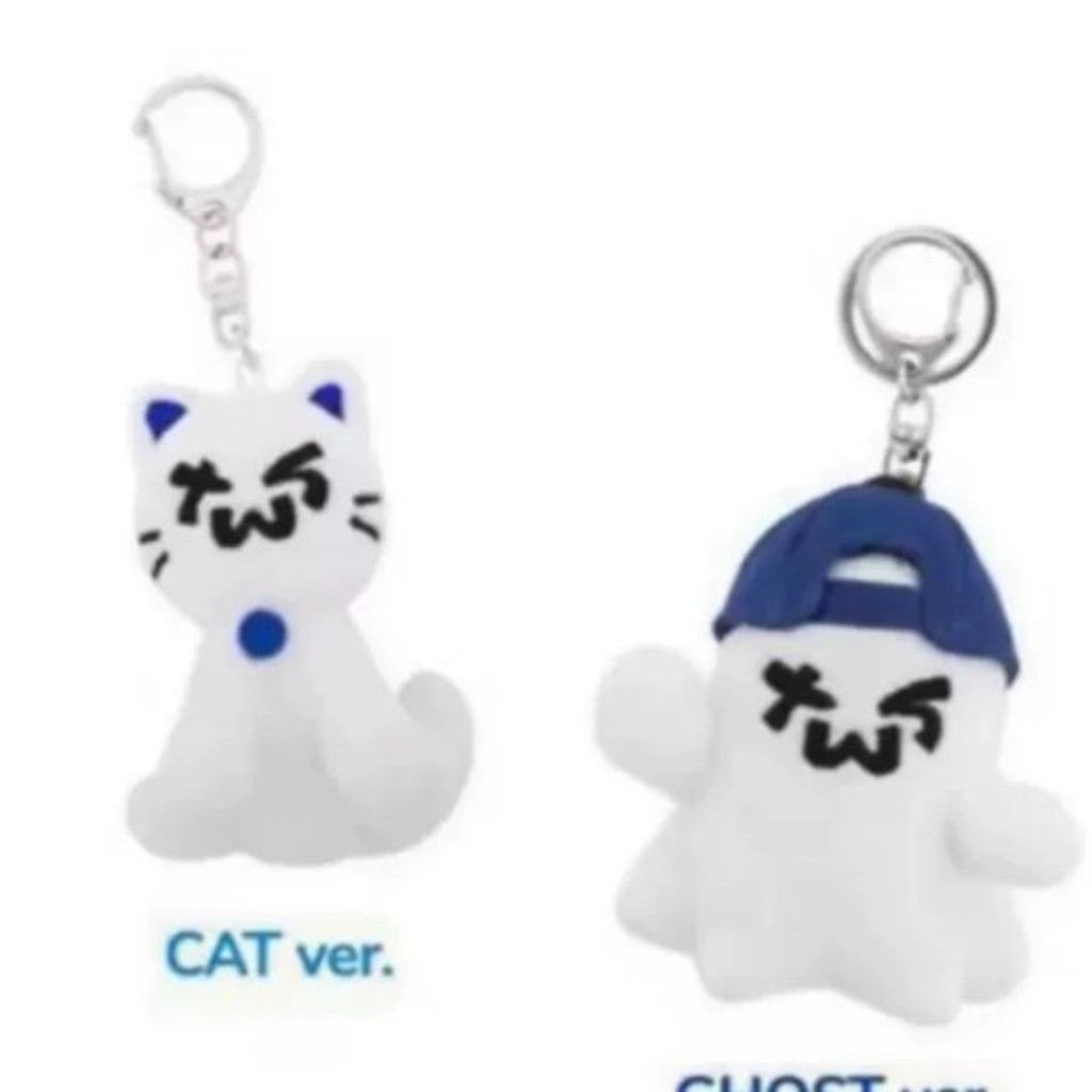 Kpop TWS SHINYU HANJIN Cute Plush Cat Ghost Doll Keychain Pendant | Shopee Malaysia