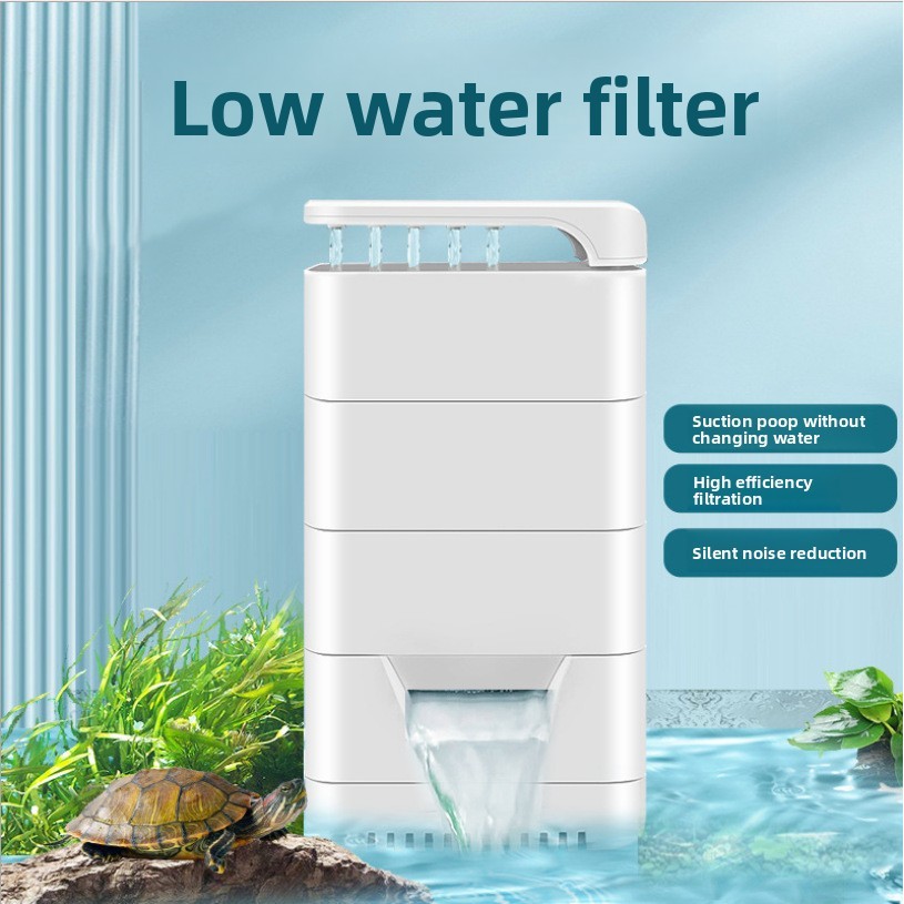 Turtle low water level filter turtle tank circulation pump defecation ...
