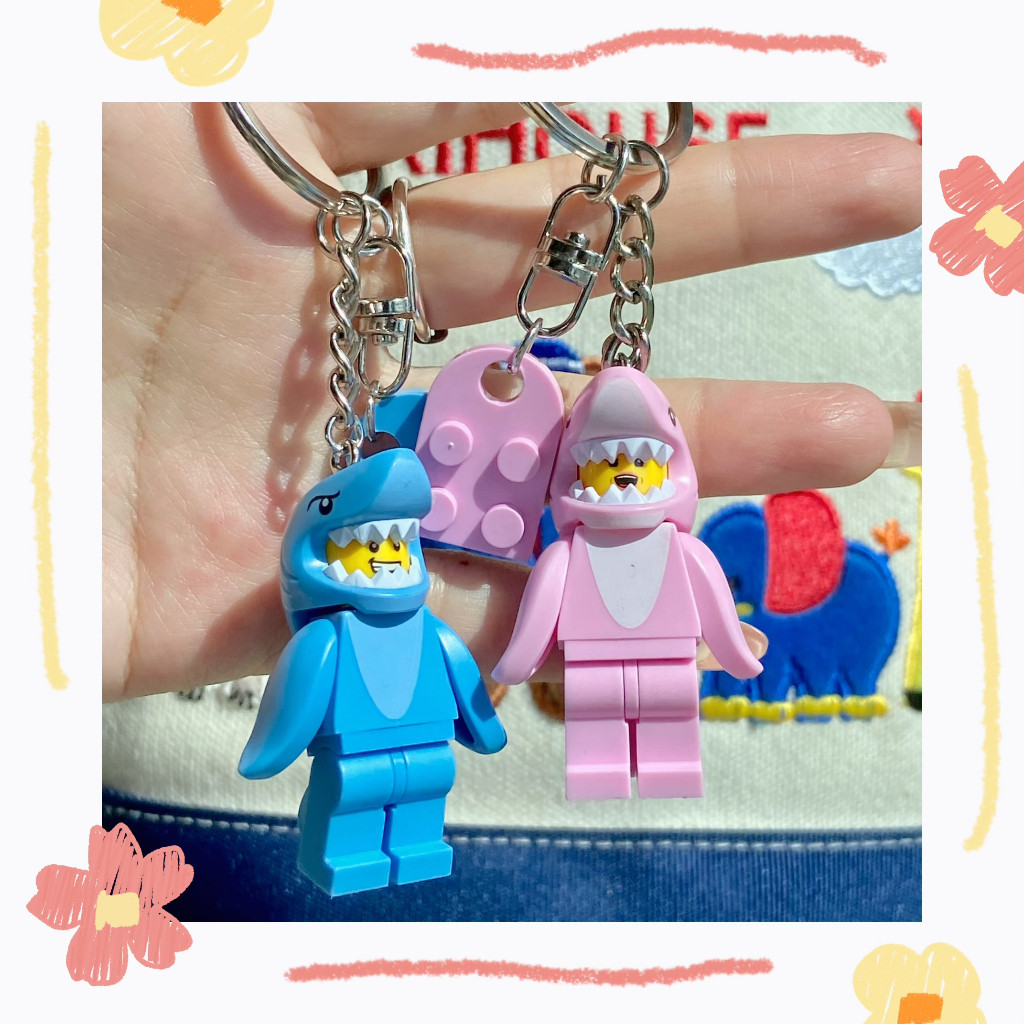 Couple Keychain Lego Minifigure Keychain School Bag Gift Fairy Batman ...