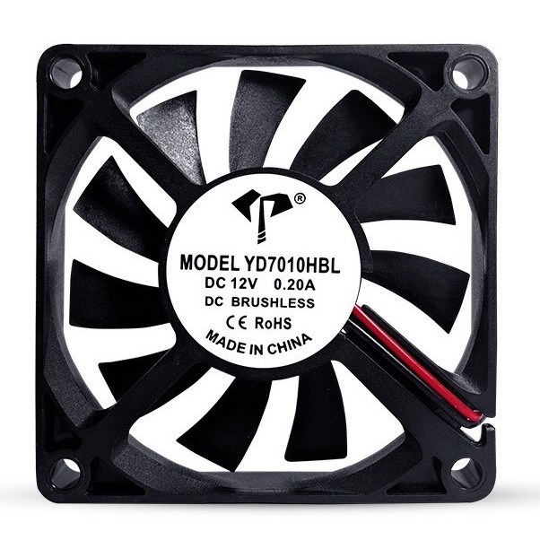 Yida DC Fan YD7010HBL DC5V 12V 24V Ball Bearing Silent Cooling Fan 7CM | Shopee Malaysia