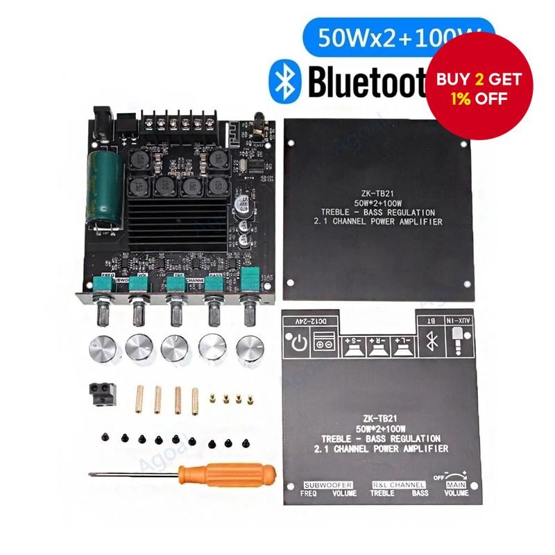 ZK-TB21 ZK-MT21 Digital Amplifier Board for Low-Tone 5.0 Bluetooth 2.1 ...