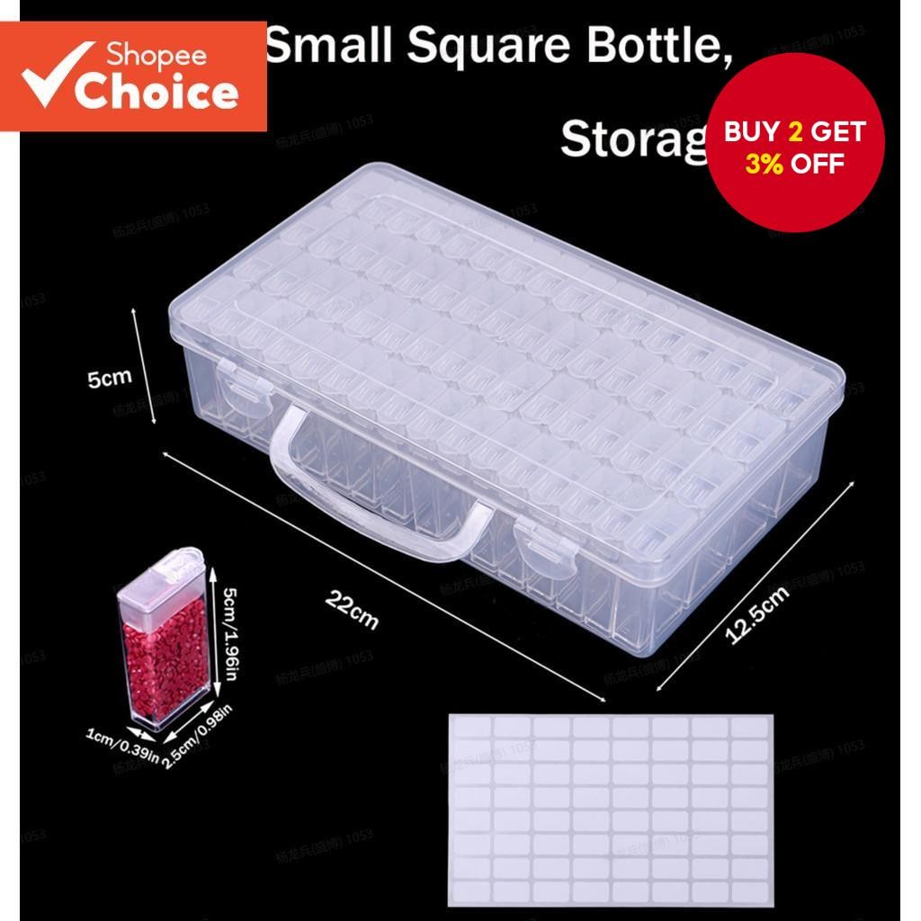 1 Piece Set 64 Grid Diamond Painting Tool Box Container Craft Storage ...