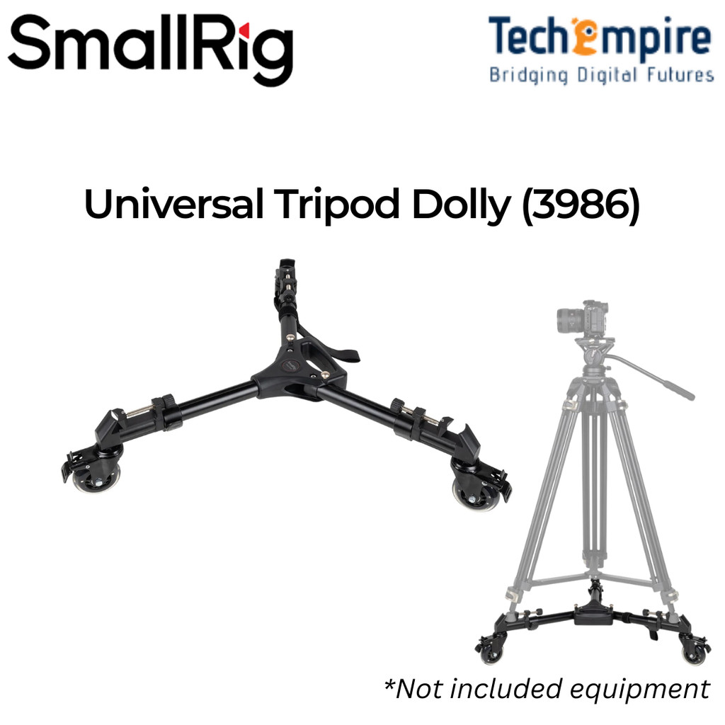 SmallRig 3986 Universal Tripod Dolly Heavy Duty with 3" Rubber Wheels ...