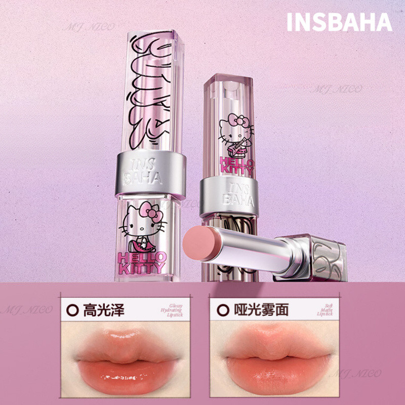 原色波塔口红哈喽KT联名 I INSBAHA Lipstick Moist Slushi Lipstick Matte Mirror ...