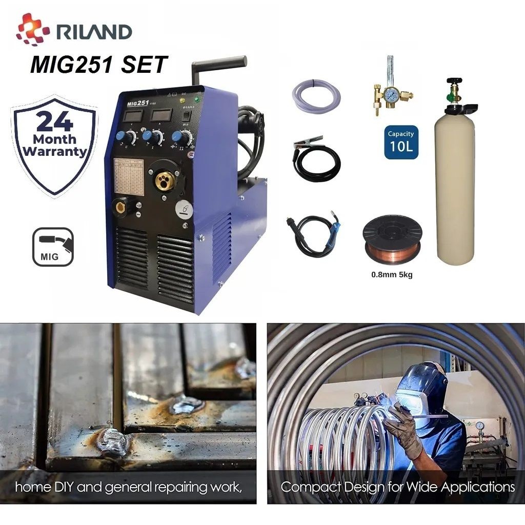 Riland MIG 251 Mosfet Inverter MIG Welding Machine 220Amp Complete Set ...