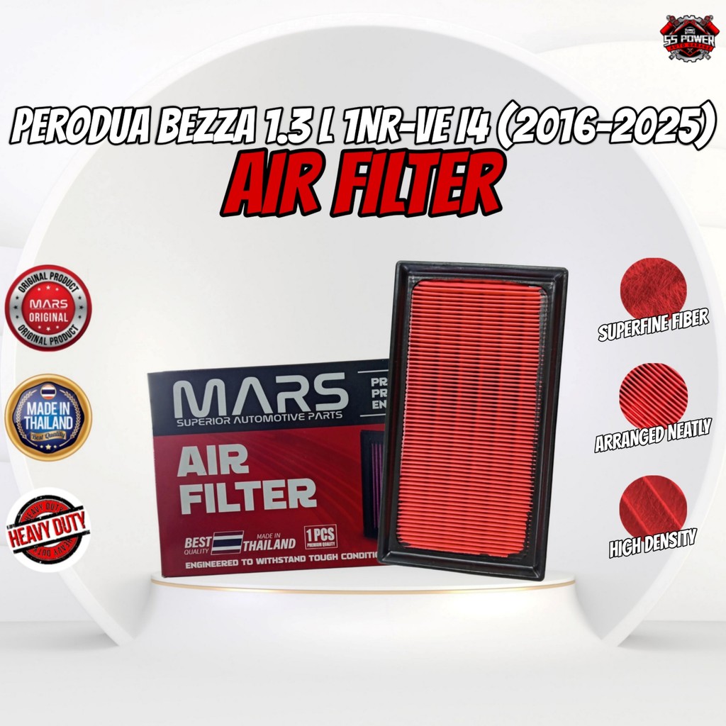 MARS QUALITY AIR FILTER - PERODUA BEZZA 1.3 | Shopee Malaysia
