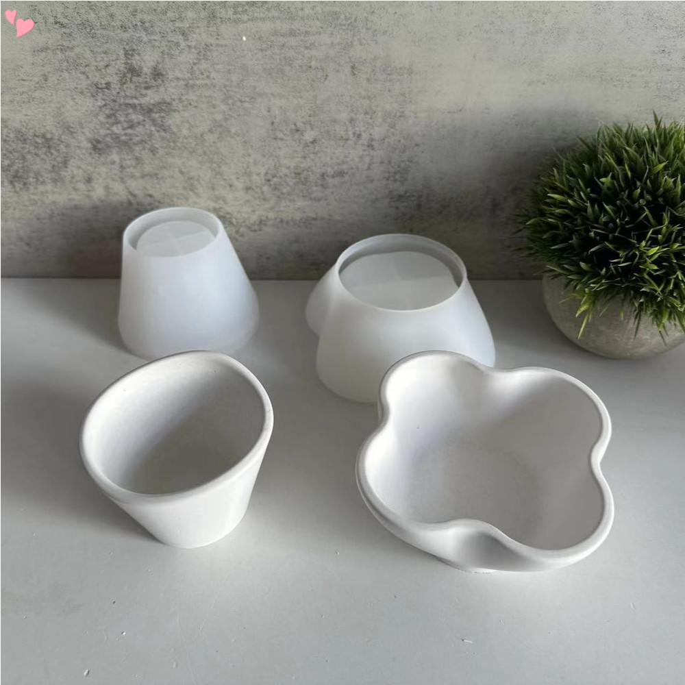 Wave Irregular Shape Flower Pot Silicone Mold Epoxy Resin Succulent ...