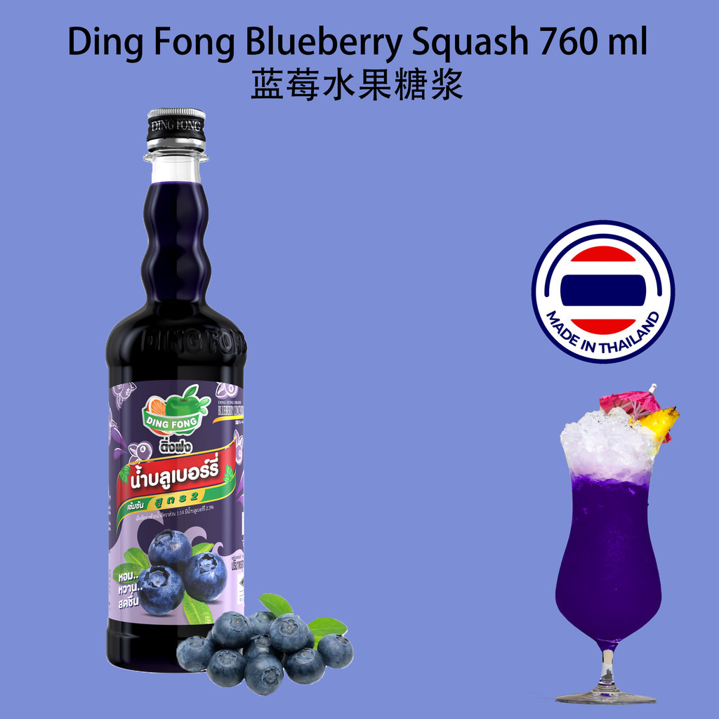 Ding Fong Blueberry Concentrated Squash 760ml 蓝莓浓缩果汁 | Shopee Malaysia