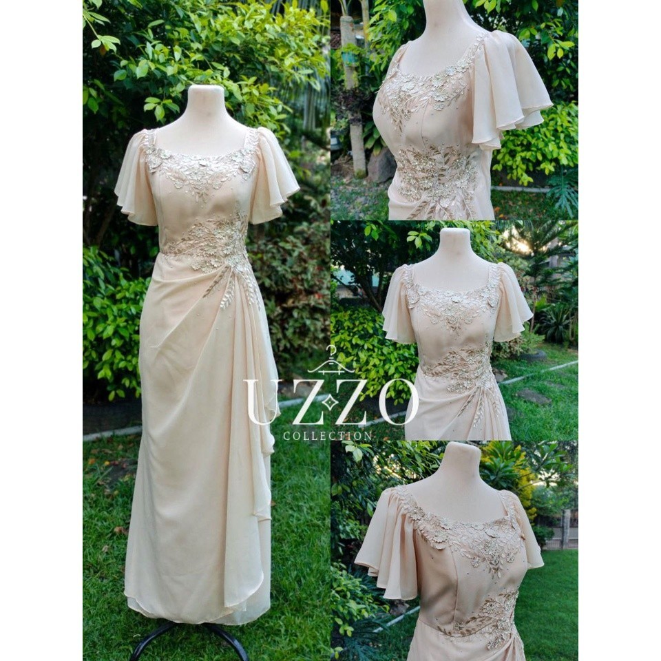 HABLON Ninang Mother Principal Sponsor Gown Dress Formal Wedding Special Events Regular plus ...