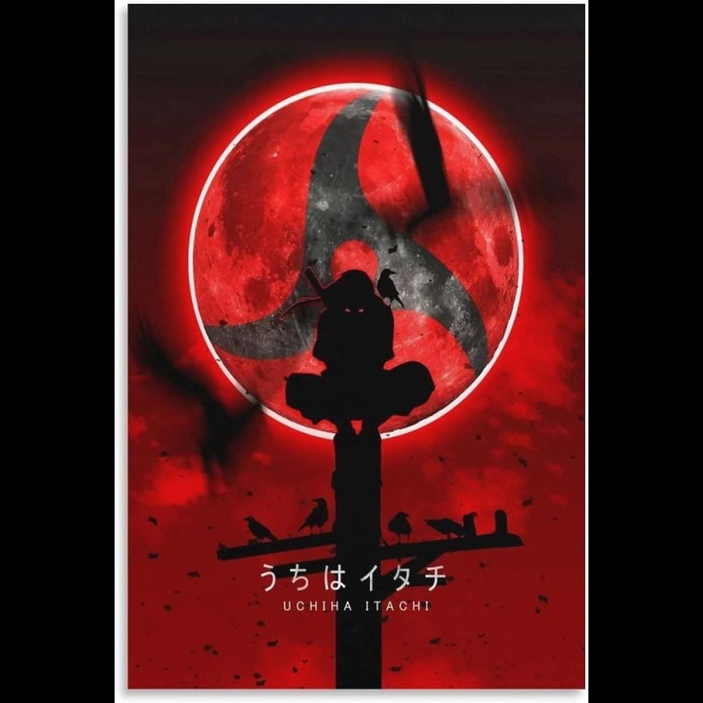 Itachi Uchiha Anime Minimalist Poster Modern Wall Art Print Home Decor ...