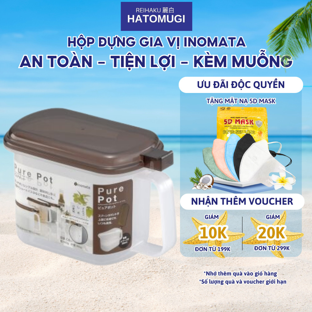 Inomata spice box 720ml (With spoon) Japanese domestic product - Hatomugi | Shopee Malaysia