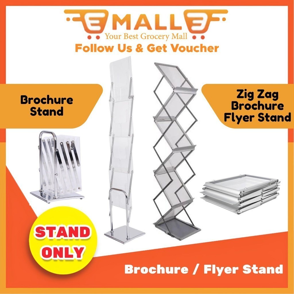 Brochure / Flyer Stand / Zig Zag Brochure Flyer Stand | Shopee Malaysia