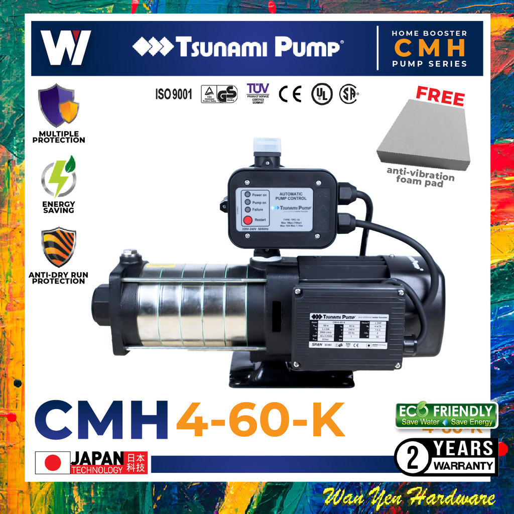 Tsunami Pump - Pam Air Rumah Auto / Auto Home Water Pump / Pam ...