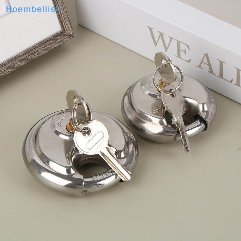 Hoe> 1PCS 60/70MM Cool Duty Stainless Steel Round Disc Storage Pad Lock ...