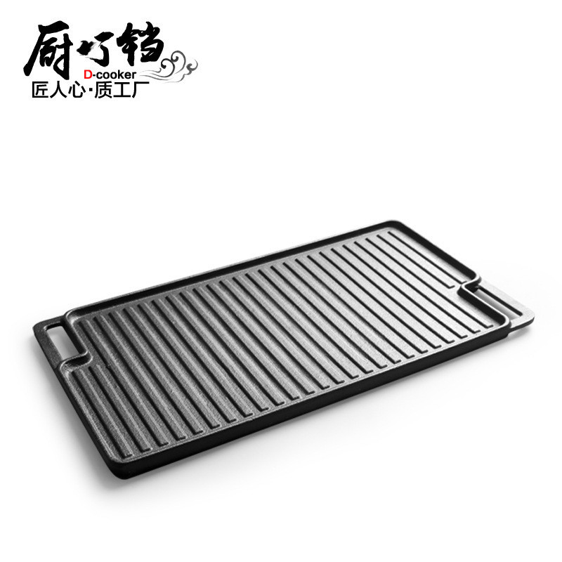 Rectangle Cast Iron Skillet - Pre-Seasoned Cast Iron Pan - Cast Iron ...