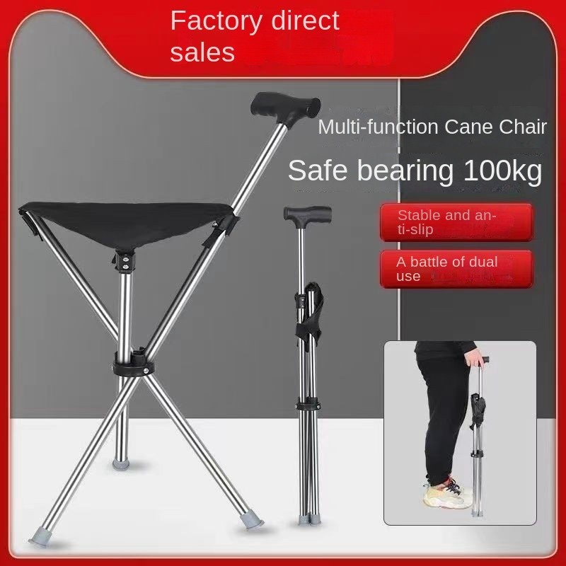 [Ready Stock] Stainless Steel Trekking Cane Foldable Multifunctional ...