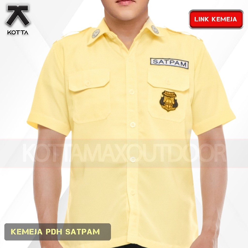KEMEJA The Latest PDL SECURITY Guard Shirt Beige PDH SECURITY Guard ...