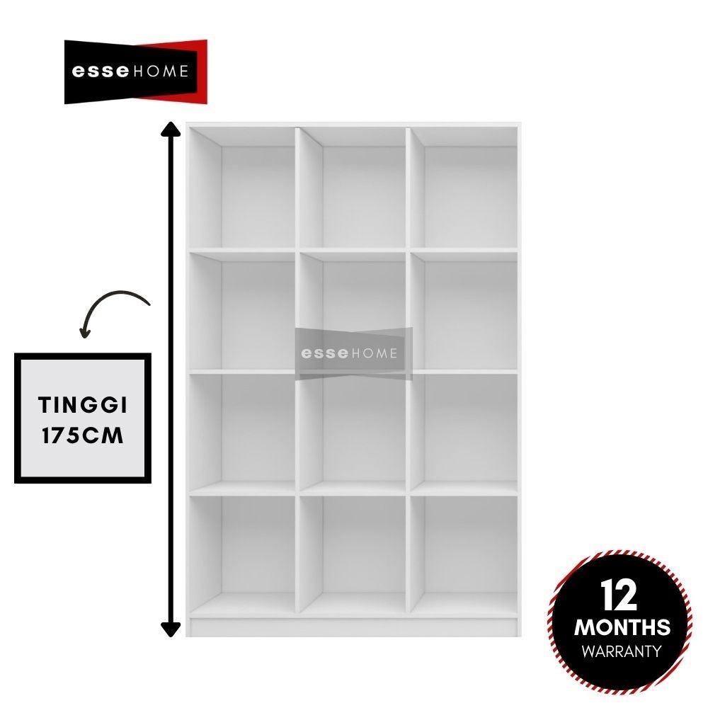 [175CM Tinggi] EsseHome 12 Box Book Shelf Book Rack Rak Buku Divider ...