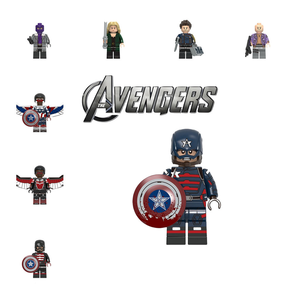 Serasi dengan LEGO Marvel Anime Series Super Hero Falcon Assembly blok ...
