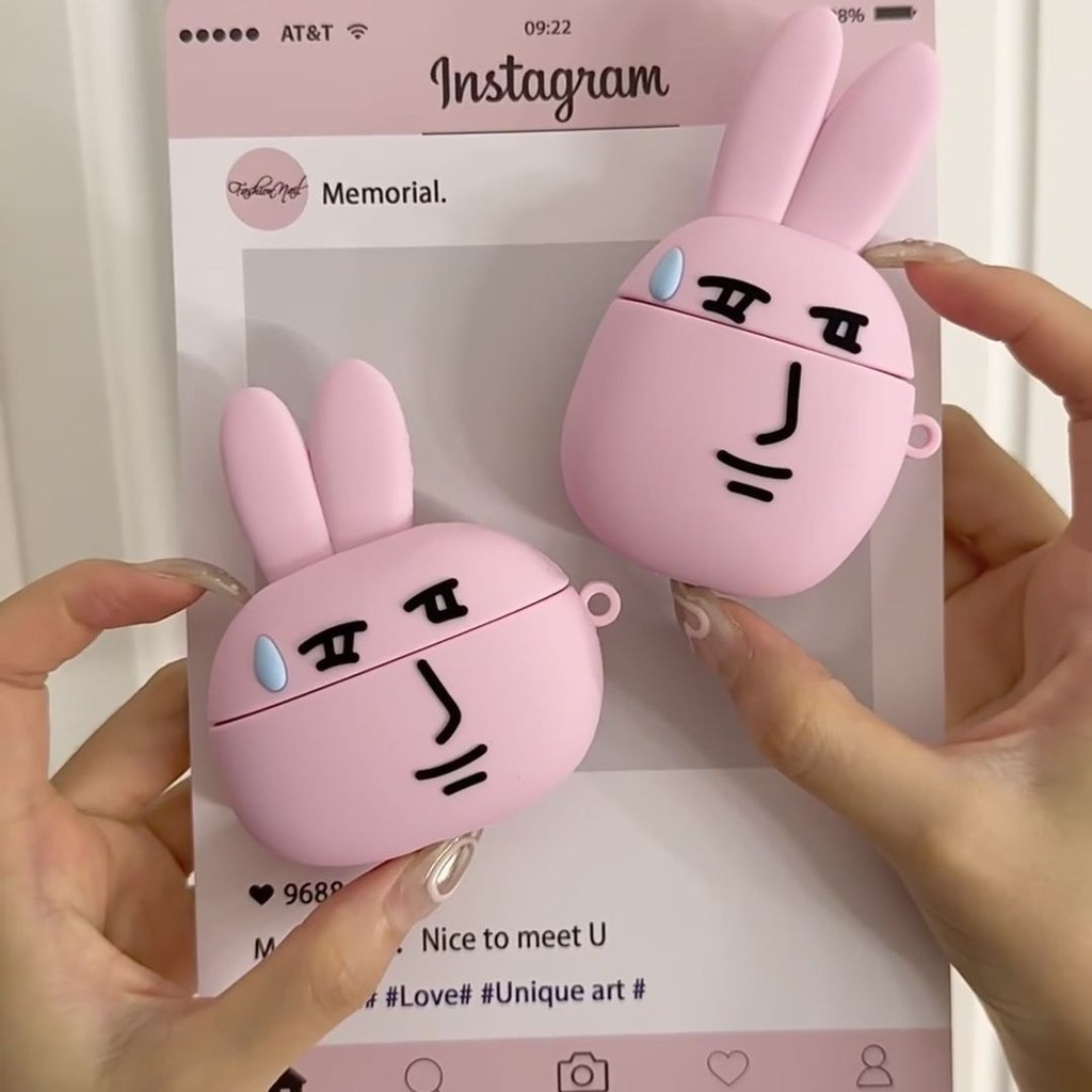 Creative and weird sweating rabbit expression Apple airpods Pro 3 ...