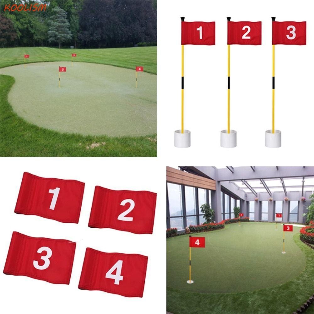 KOOLISM Putting Green Flags, with Tube Inserted 420D Nylon Golf Course ...