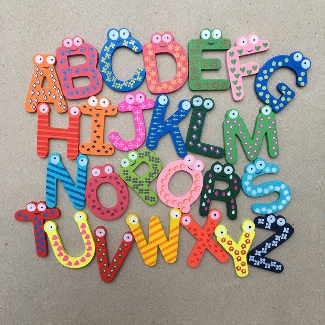 【Milk&Co】 ABC Alphabet 123 Number Large Wooden Fridge Refrigerator ...