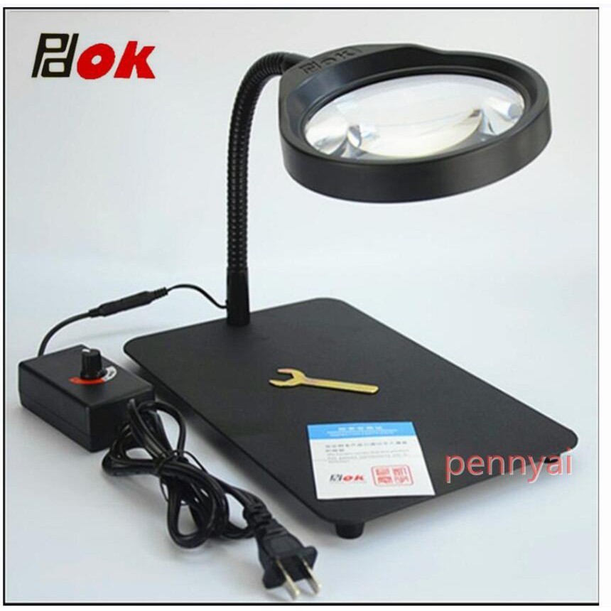 German PDOK Desktop Desktop HD Magnifying Glass/USB with LED Light 10 ...