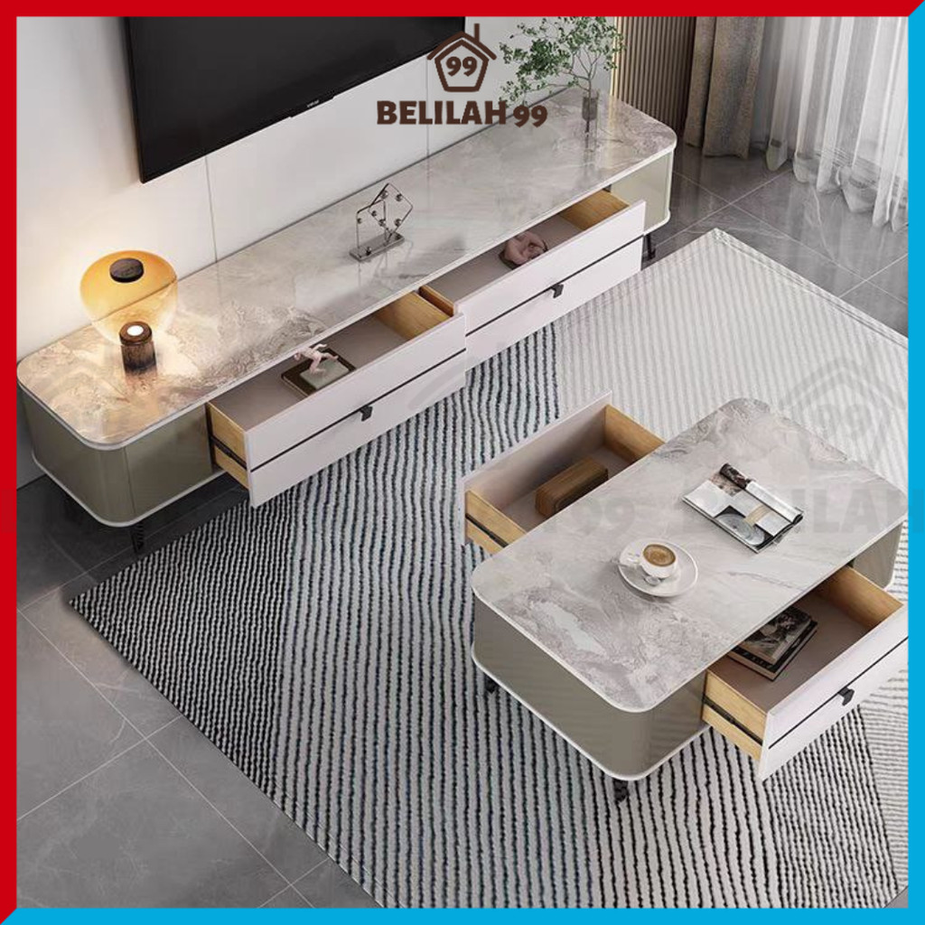 Belilah Modern Set Living Room/TV Cabinet Coffee Table/Almari TV 2in1 ...