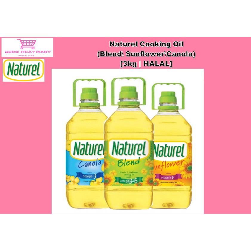 Naturel Cooking Oil (Blend\ Sunflower\Canola) | [3kg | HALAL] | Shopee ...